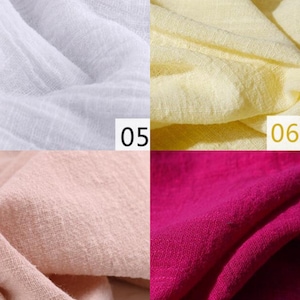 1 Meter Linen Cotton Fabric,soft Solid Clothes Fabric, Home Decor,width ...