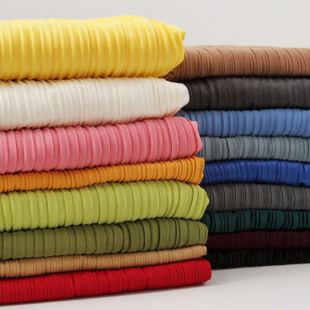 17 Colors Pleated Panel Polyester Fabric by the Yard, Accordion Pleats ...
