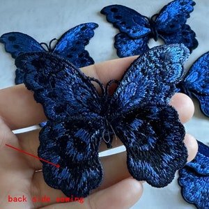 Blue Butterfly Embroidered Sew on Patch,sew on Patch Applique for ...