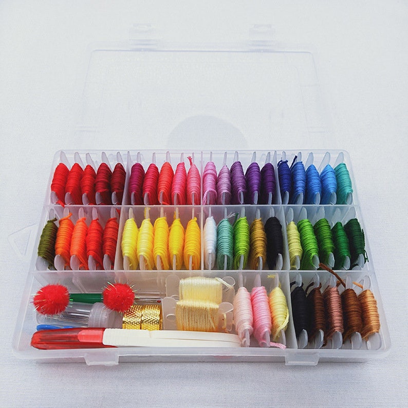 50 Colors Embroidery Floss Cross Stitch Thread Kit/needlework | Etsy