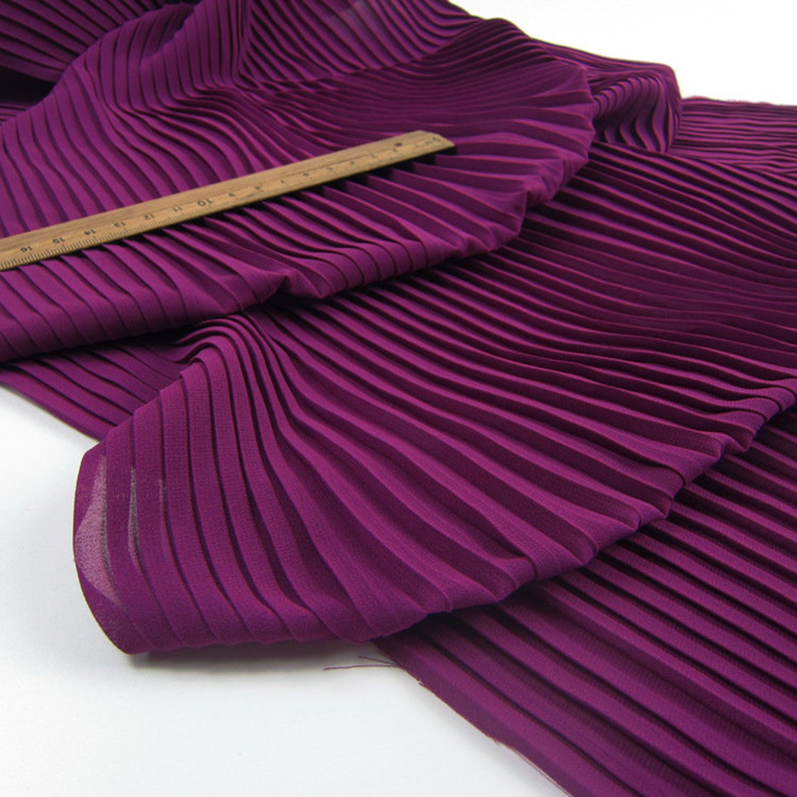 Pleated Chiffon Fabric by the Yard Chiffon Cloth Vertical - Etsy