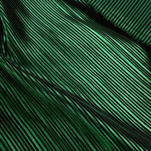 Green Pleated Fabric,line Texture Fine Stripe Accordion Faux Silk Satin ...