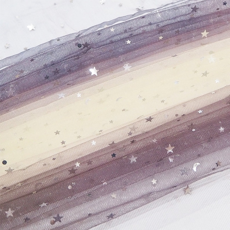 Gradient Star Sequin Lace Fabric by the Yardwedding Bridal - Etsy