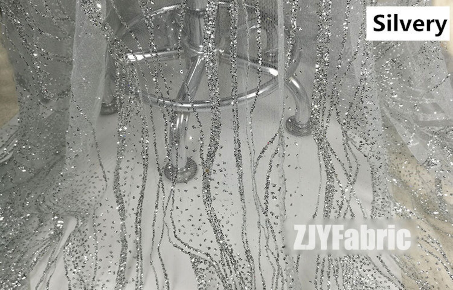 Water Ripple Sequins Lace Fabric by the Yardbridal Dress Mesh - Etsy