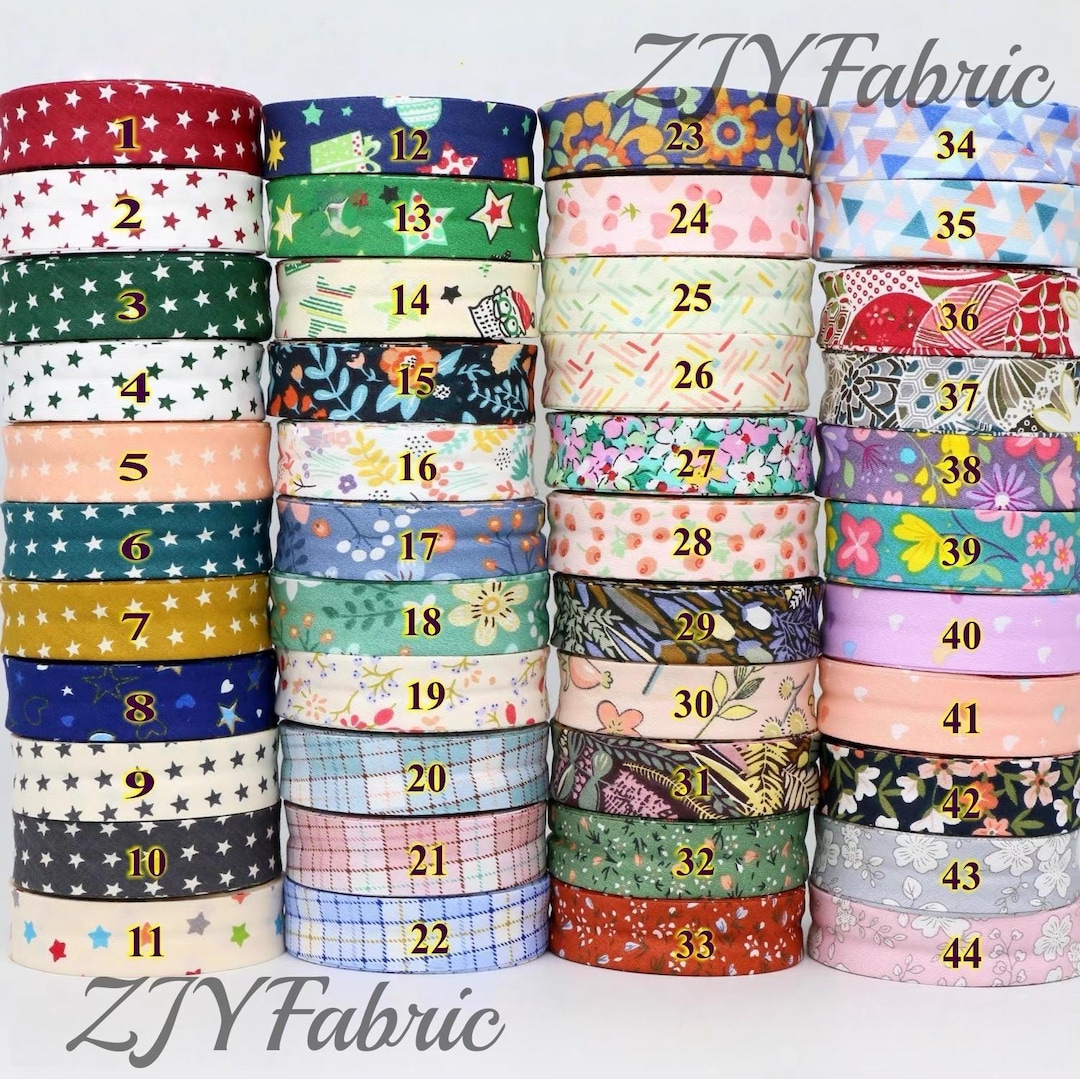 10 Meters Cotton Bias Binding Tape: 20mm/0.78 Inch Double Fold ...