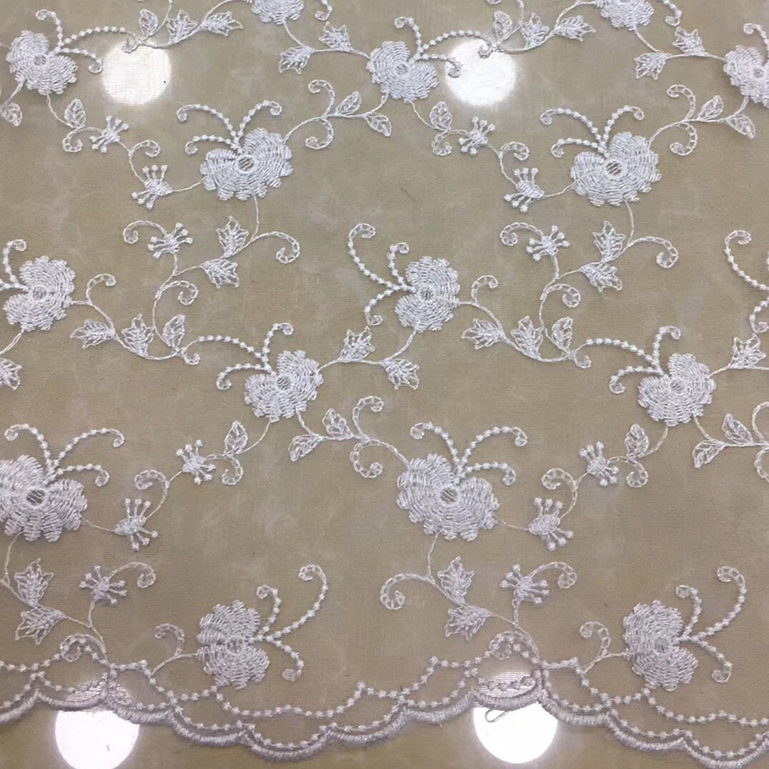 Organza Floral Ricamo Pizzo Tessuto tagliato a misuraAbito - Etsy Italia