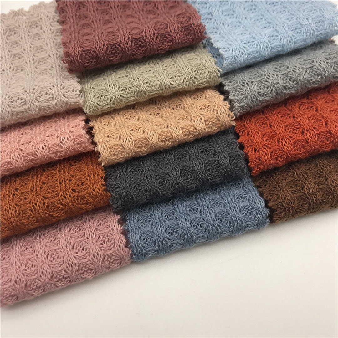 Waffle Knit Fabric by the Meter,stretch Polyester Spandex Fabric ...