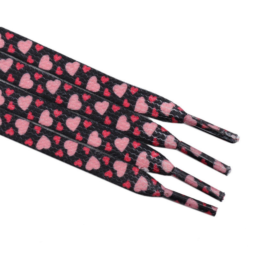 1 Pair Pink Heart Shoelaces for Sport/running Shoes/canvas Shoes/shoe ...