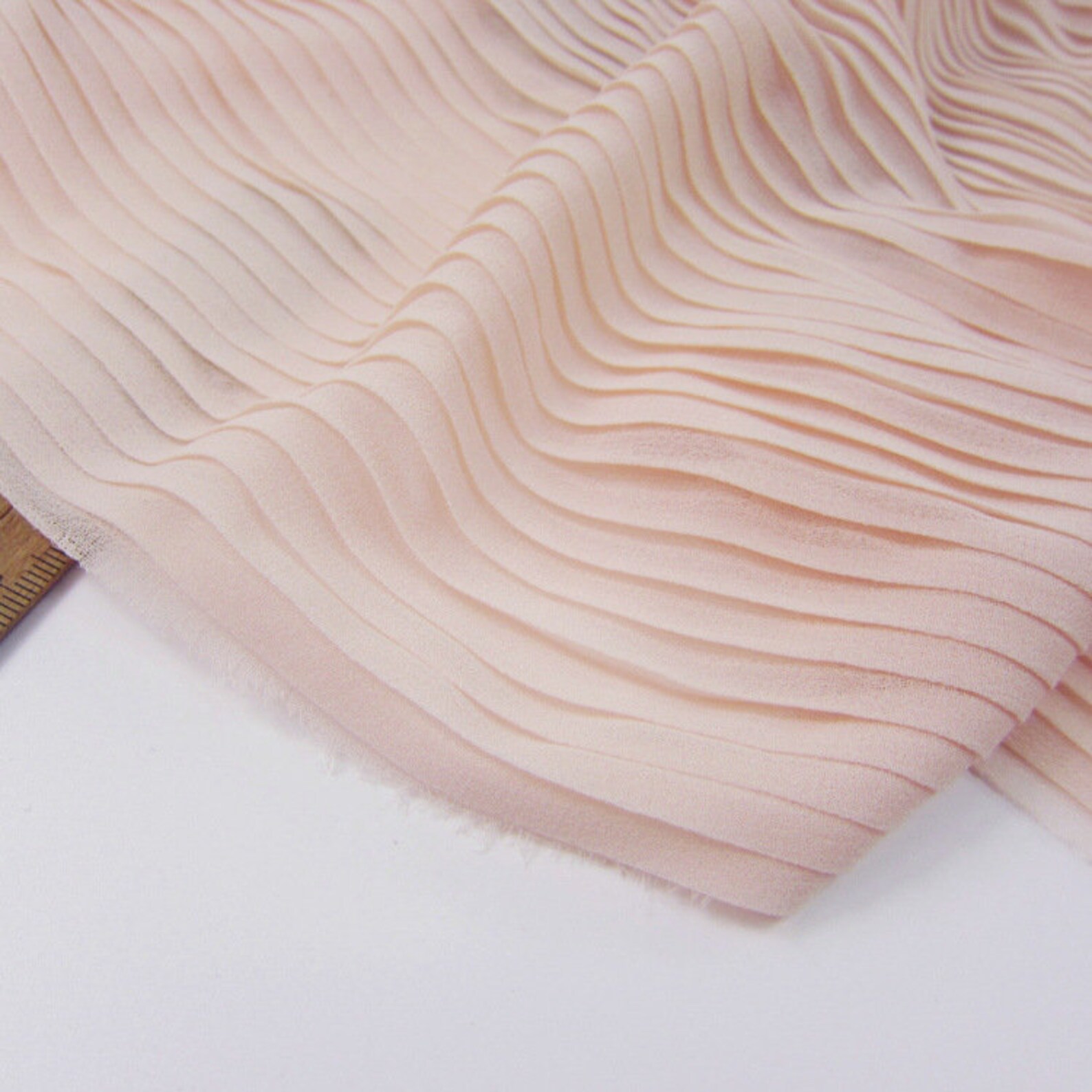 Pleated Chiffon Fabric By The Yard Chiffon Cloth Vertical | Etsy