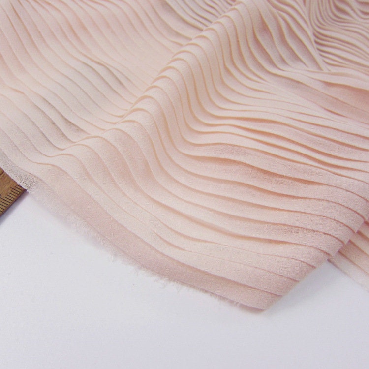 Pleated Chiffon Fabric by the Yard Chiffon Cloth Vertical | Etsy