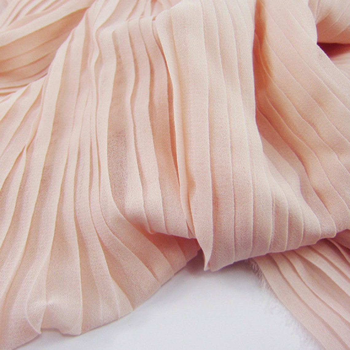 Pleated Chiffon Fabric by the Yard Chiffon Cloth Vertical | Etsy