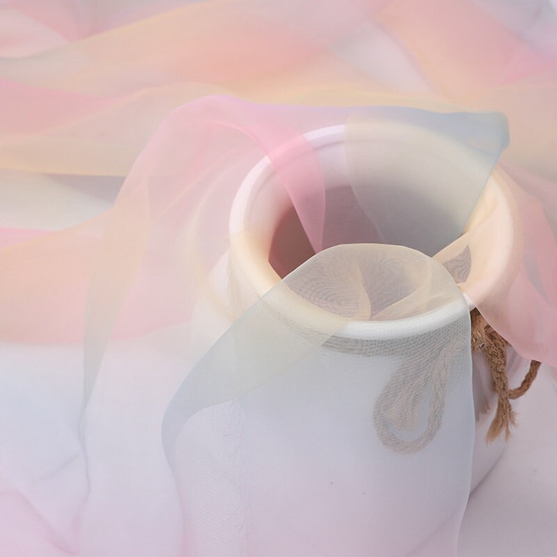 Rainbow Organza Fabric by the Yard,wedding Drape Fancy Dress Voile ...