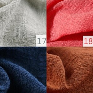1 Meter Linen Cotton Fabric,soft Solid Clothes Fabric, Home Decor,width ...