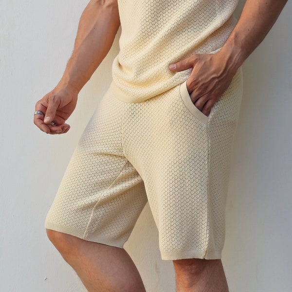 Mens Knit Shorts - Etsy