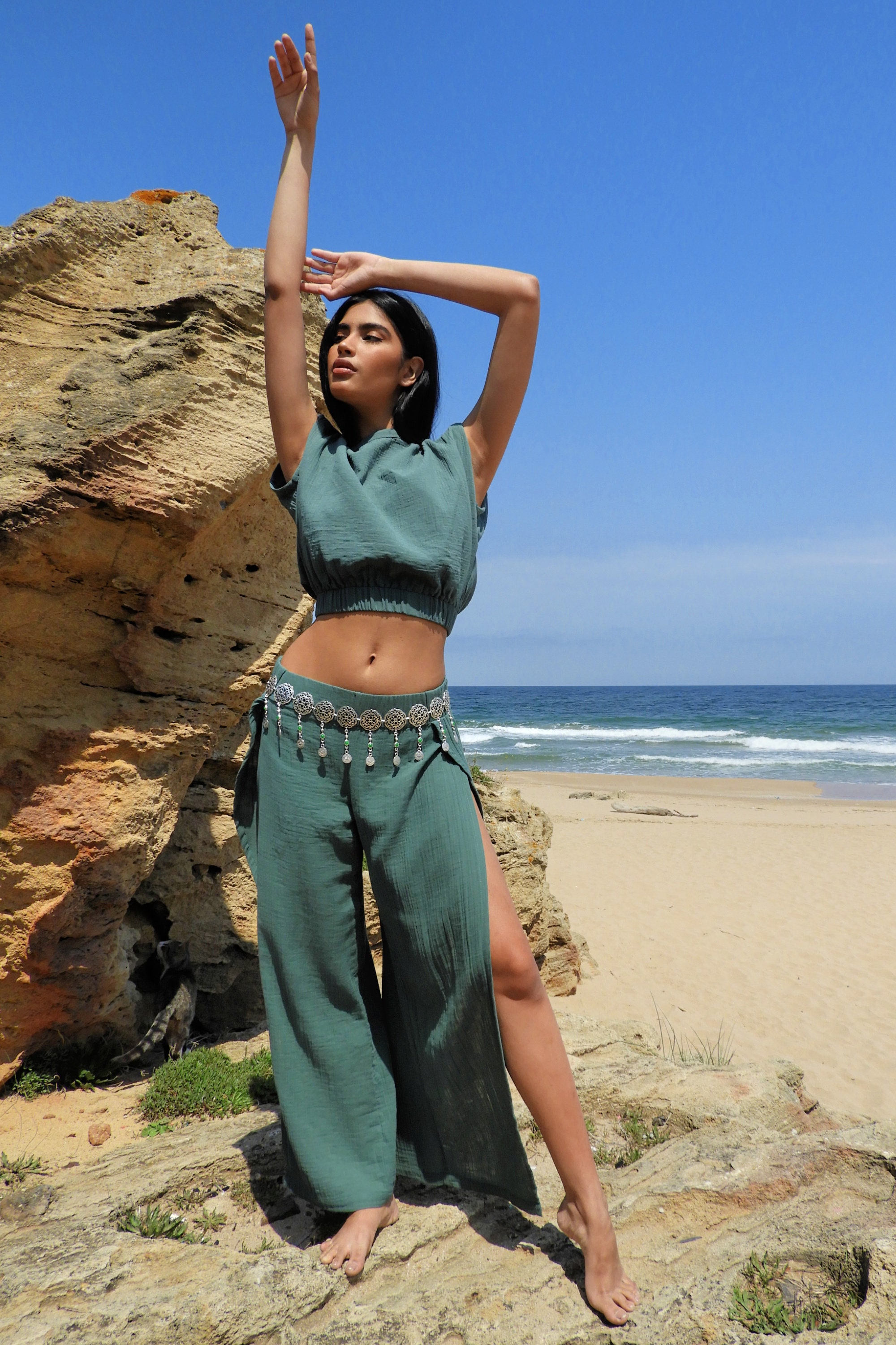 Silver Coin Belly Dance Belt: Tribal Fusion Boho Festival Waist Belt - Etsy
