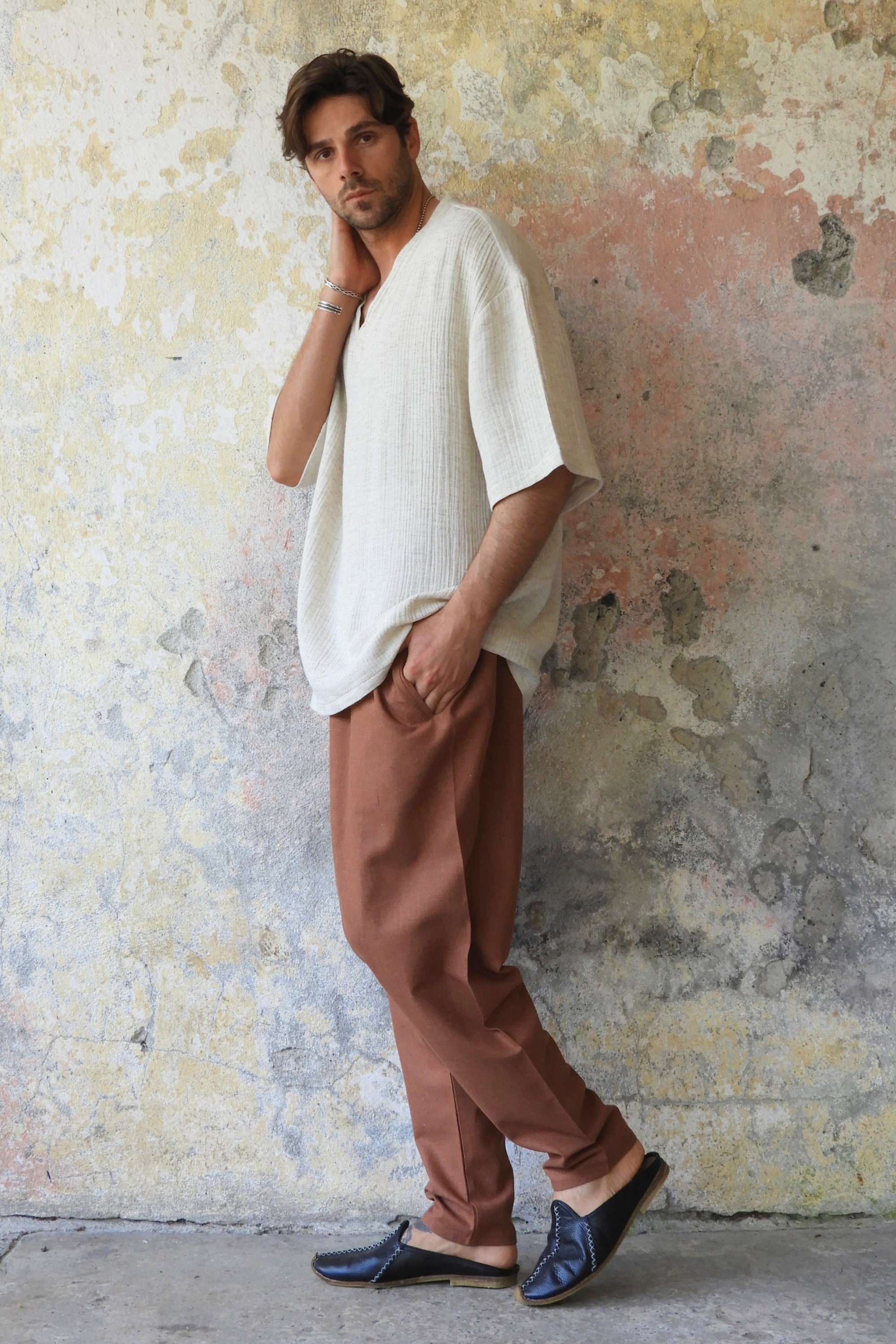Hemp Shirts for Men, Plus Size Hemp Shirt, Men's V-neck Shirt ...