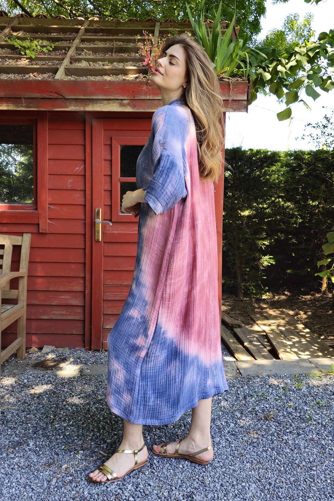 Womens Kimono, Cotton Kimono, Tie Dye Kimono Jacket, Boho Kimono ...