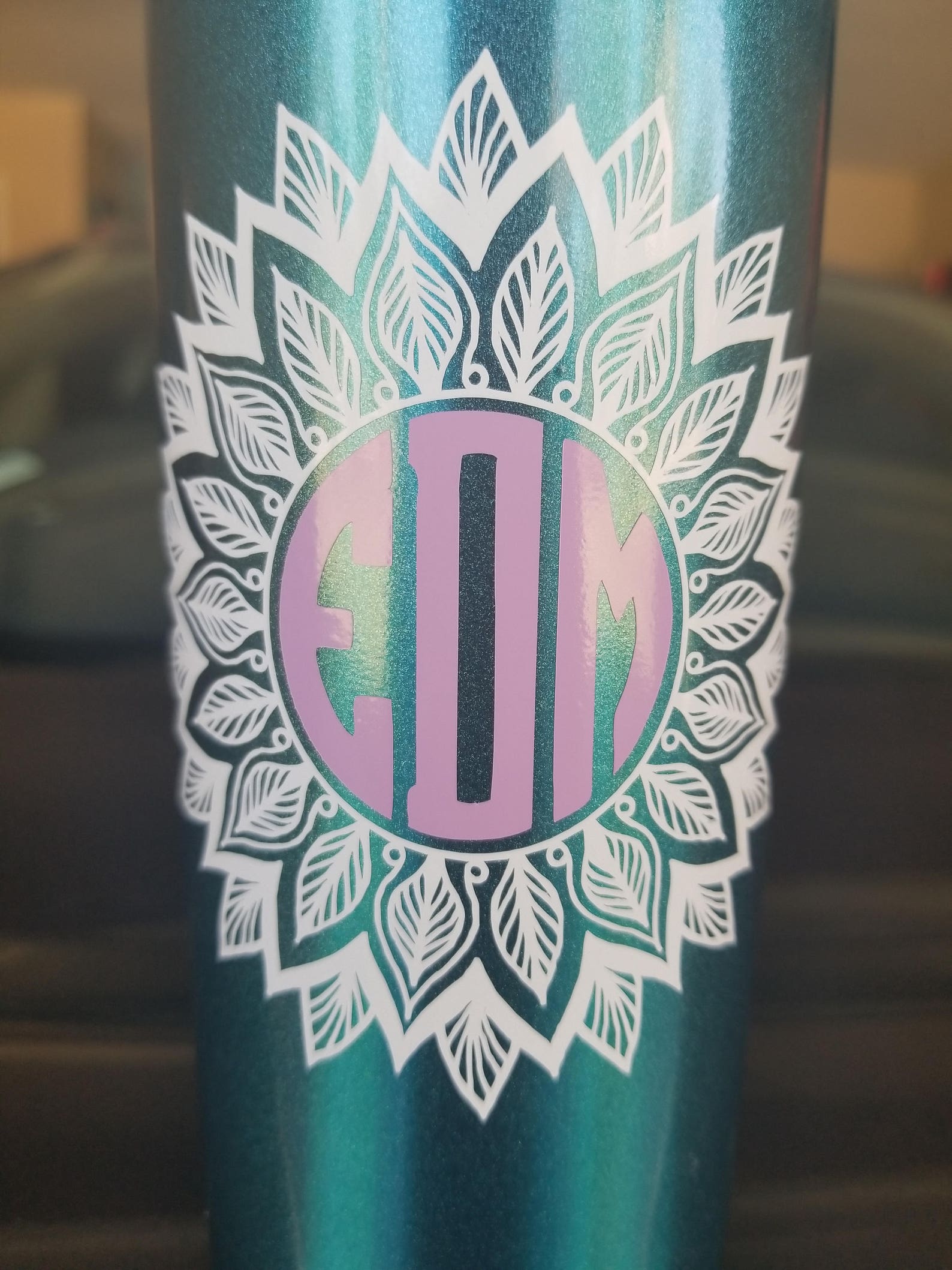 Monogrammed Mandala Vinyl Decal - Etsy