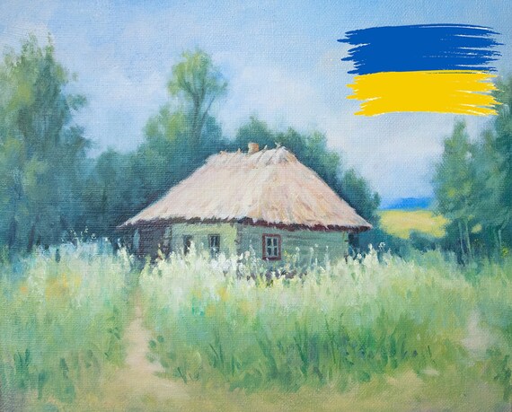 Hut Original Oil Painting - Etsy