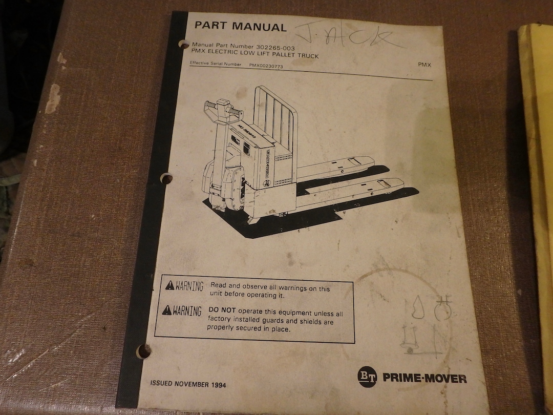 4Z-1994 Parts Manual Prime Power PMX Electric Lift Pallet Truck - Etsy