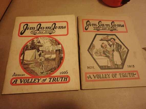 JJJ August 1916 & Nov 1915 Issues of Jim Jam Jems Magazine by - Etsy