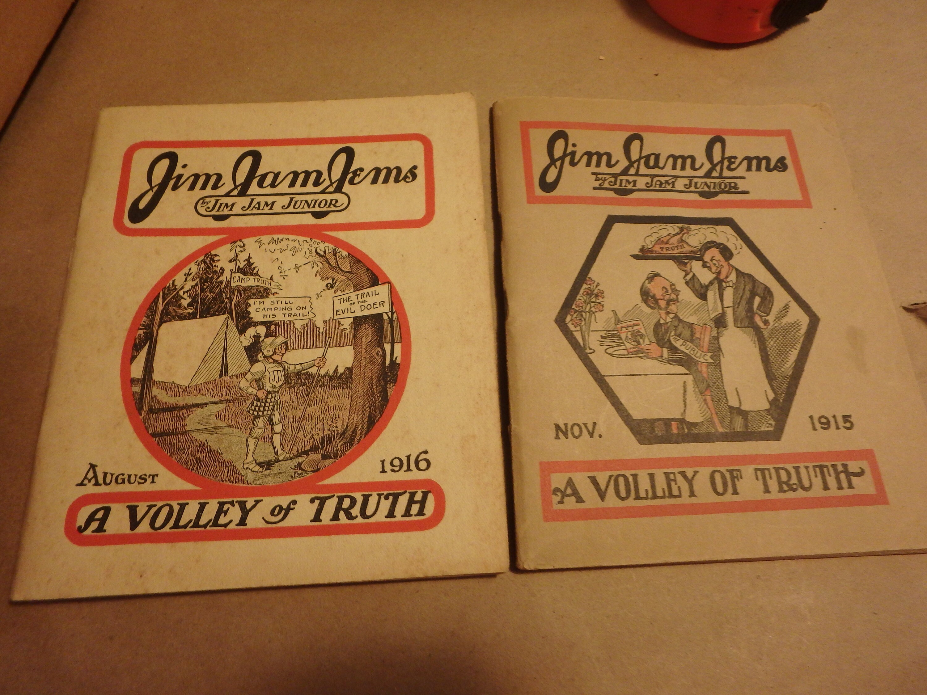 JJJ- August 1916 & Nov 1915 Issues of Jim Jam Jems Magazine by Jim Jam ...