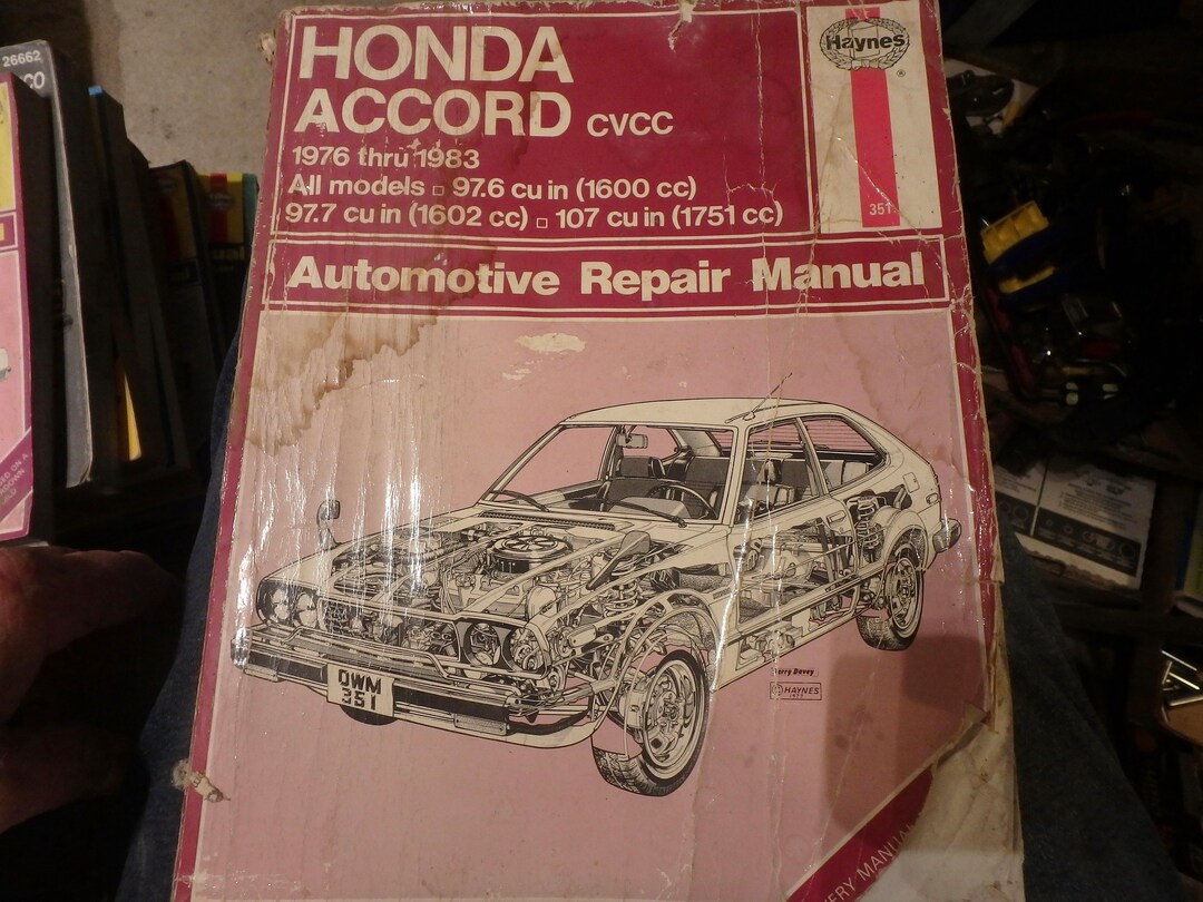 9S- HAYNES Honda Accord CVCC 1976-1983 All Models Repair Manual - Etsy