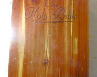 Bible in Cedar Box | Etsy