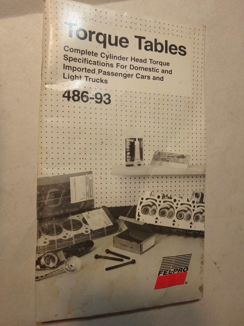 1993 Fel-pro Torque Tables 486-93 - Etsy