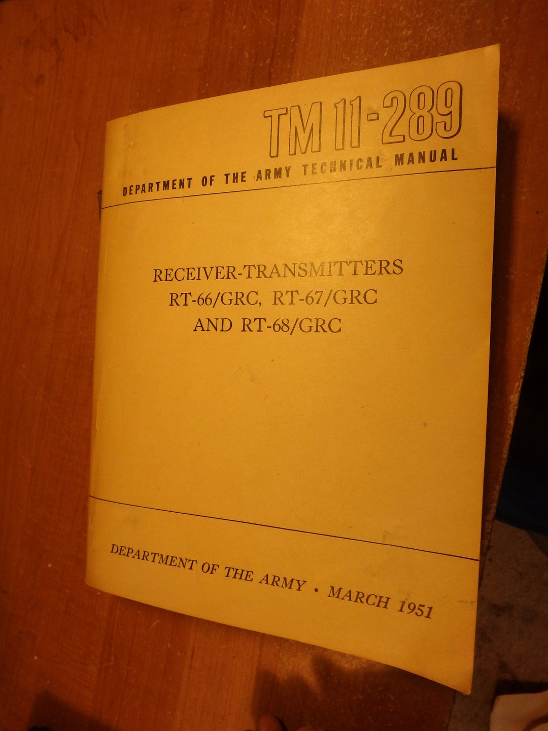 1951 Army Technical Manual TM11-289 Receiver-transmitters Rt-66/grc, Rt ...