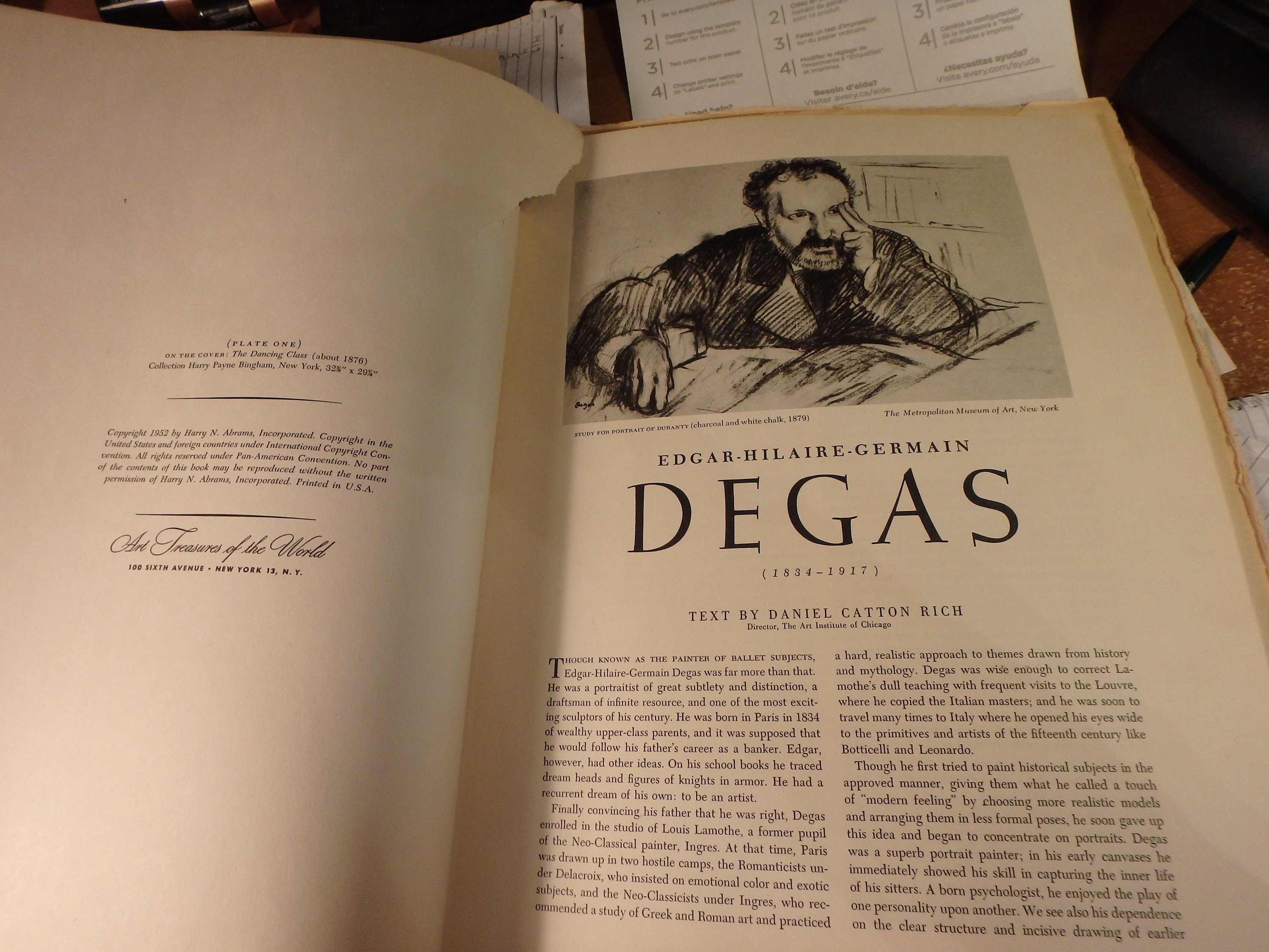 8H- 1952 Harry Abrams FOLIO Set of 16 DEGAS Prints 1-15 Very Good - Etsy