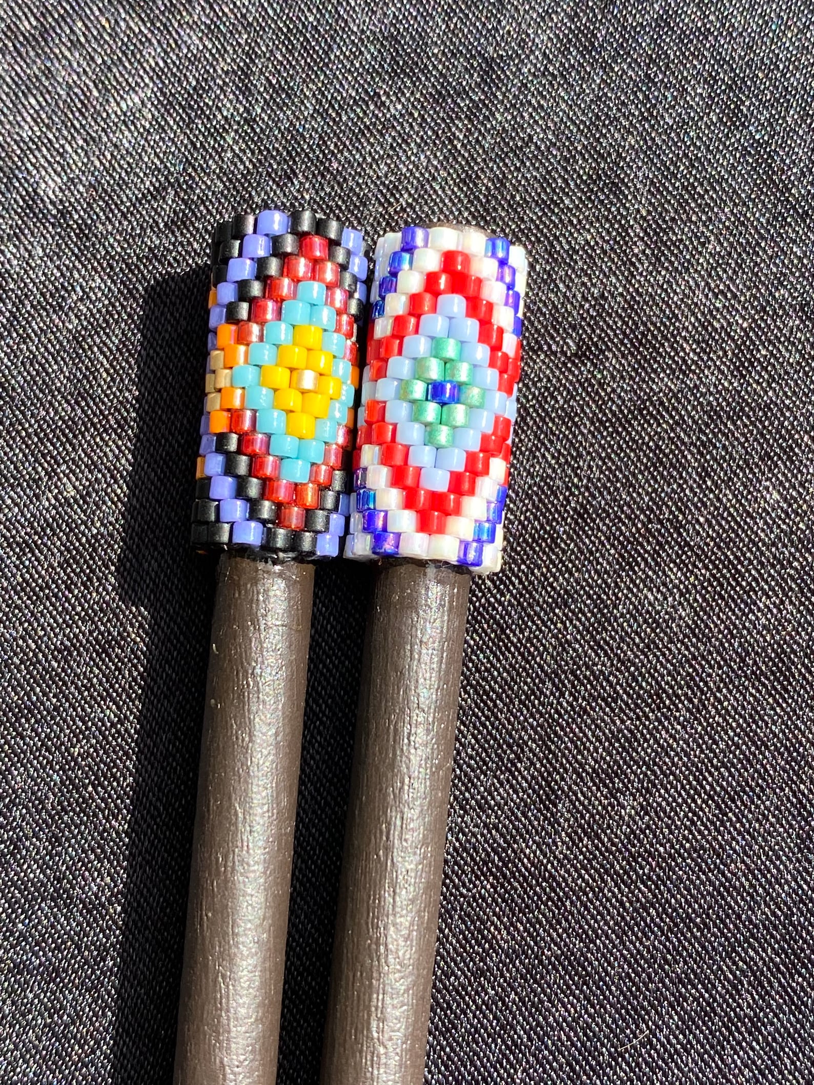 Hand-beaded Peyote vision HAIR STICK PIN Available - Etsy