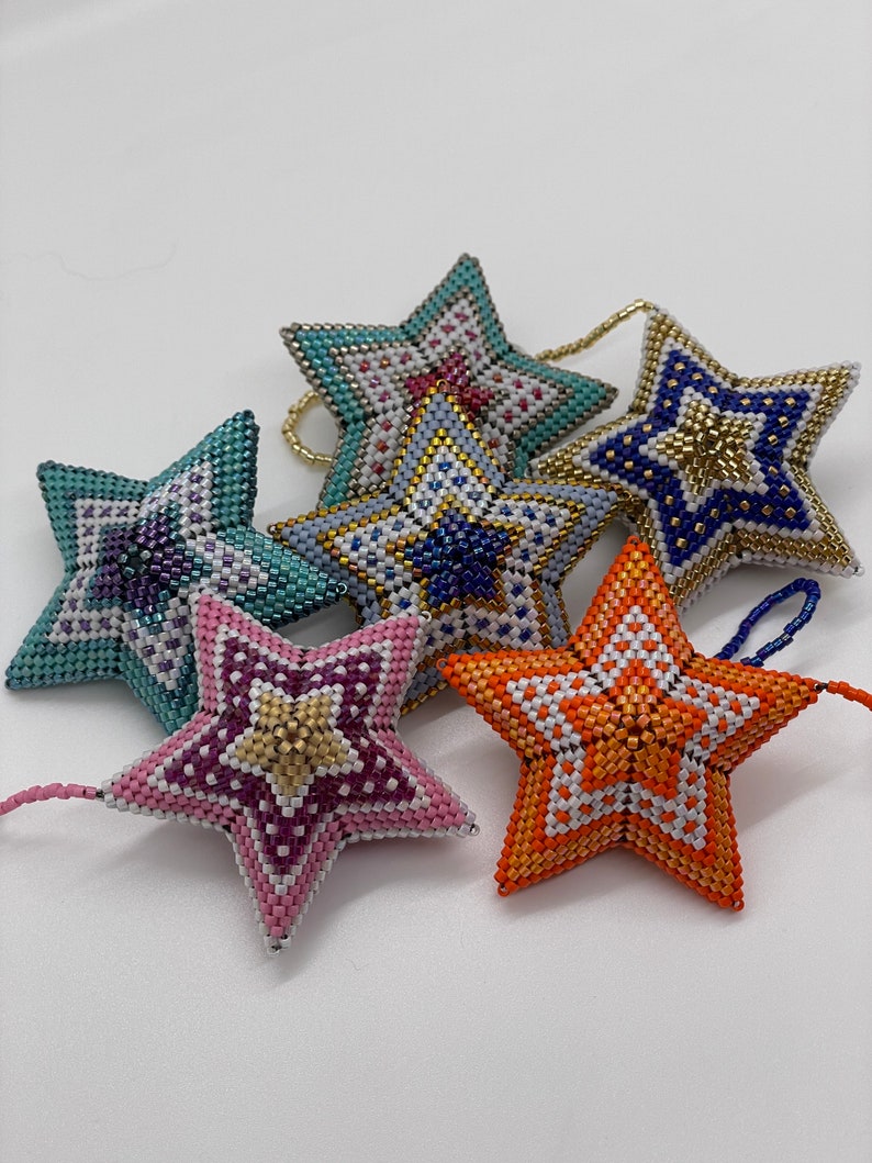 Hand-beaded Star Ornament! These Stars Are so Stinking Cute! "star in ...