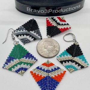 Hand-beaded Arrowhead Peyote and Herringbone Beautiful Finished ...