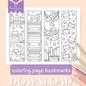 coloring pages hello kitty printable bookmarks