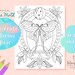 Luna Moth Coloring Page Printable Adult Coloring Page or Use as a ...
