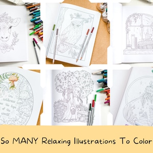 Cute Coloring Book Bundle for Adults, Whimsical Woodland Cozy ...