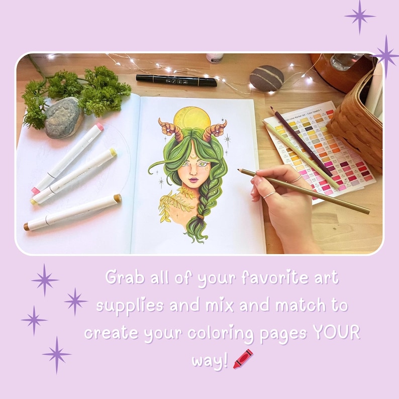 Whimsical Witches Adult Coloring Book - Magical Witchy Halloween ...