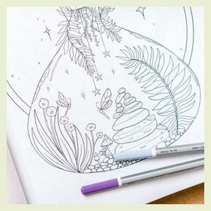 Whimsical Woodland Coloring Book DOWNLOAD - Walk in the Woods Coloring ...