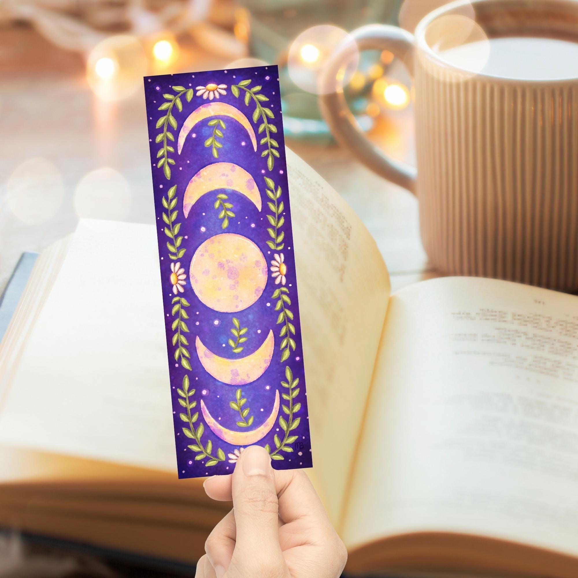 Moon Phases Bookmark With Tassel - Cute Celestial Witchy Bookmark for ...