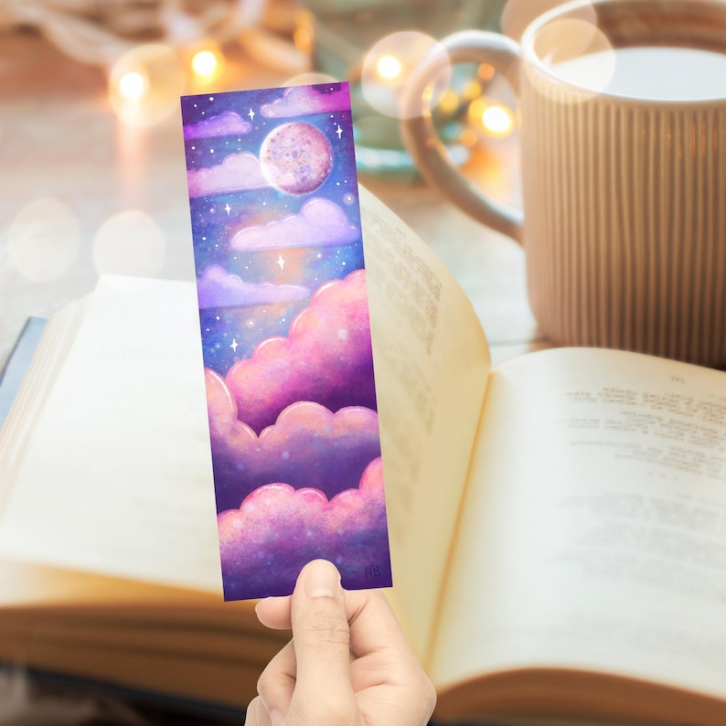 Dreamy Clouds Bookmark With Tassel - Cute Celestial Bookmark for ...