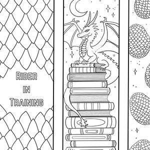 4 Dragon Bookmarks Coloring Page | Dragon Scales + Dragon Eggs ...