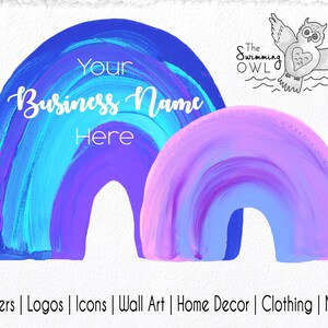 Painterly Rainbow Clipart - Bright Rainbow Clipart - Rainbows - Rainbow ...