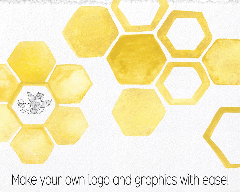 Watercolor Honeycomb Clipart Watercolor Clipart Honeycomb - Etsy