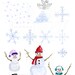 Winter Clipart Watercolor Clipart Snowman Clipart Snowflake Clipart ...