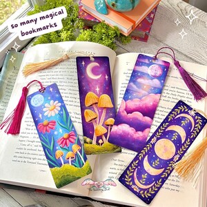 Dreamy Clouds Bookmark With Tassel - Cute Celestial Bookmark for ...