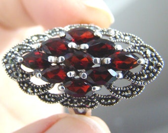 Antique garnet ring | Etsy