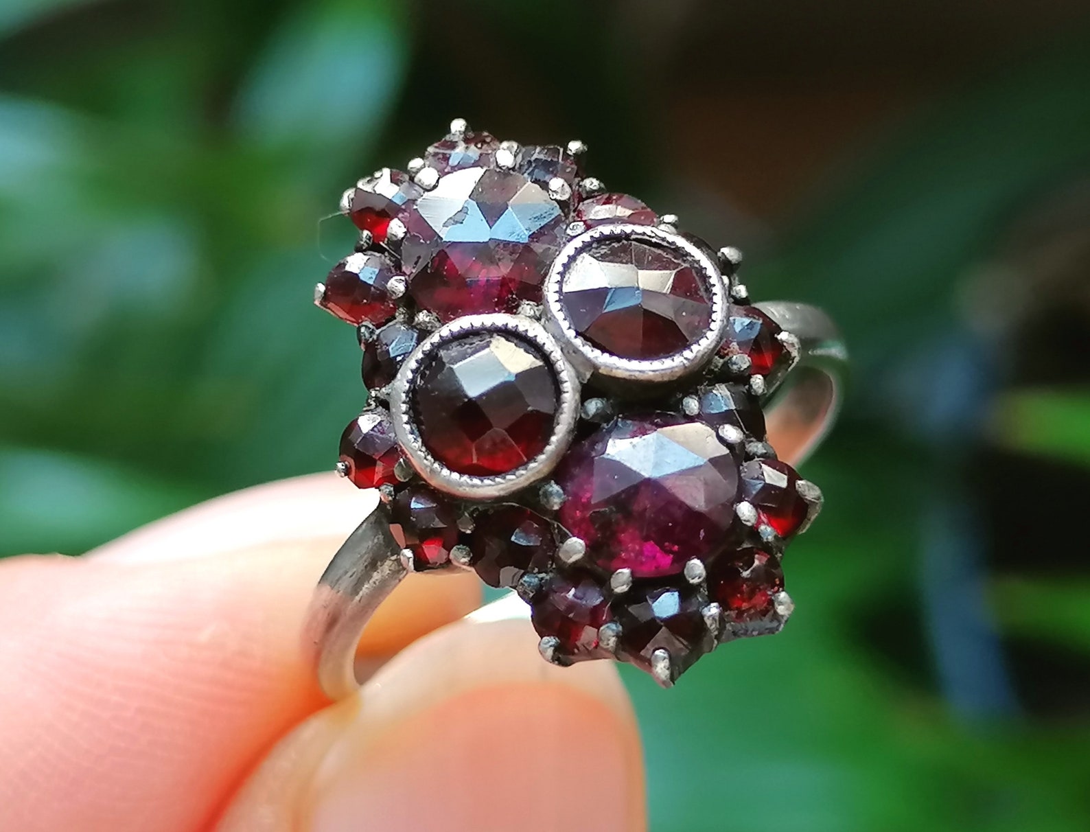 Antique Victorian Garnet Ring from 1900s. | Etsy