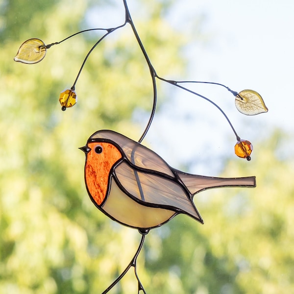 Glass Robin Ornament - Etsy UK