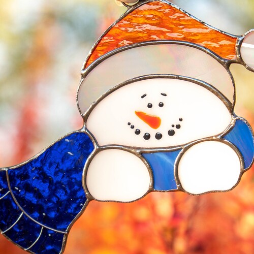 Reindeer Stained Glass Window Hangings Christmas Ornaments - Etsy